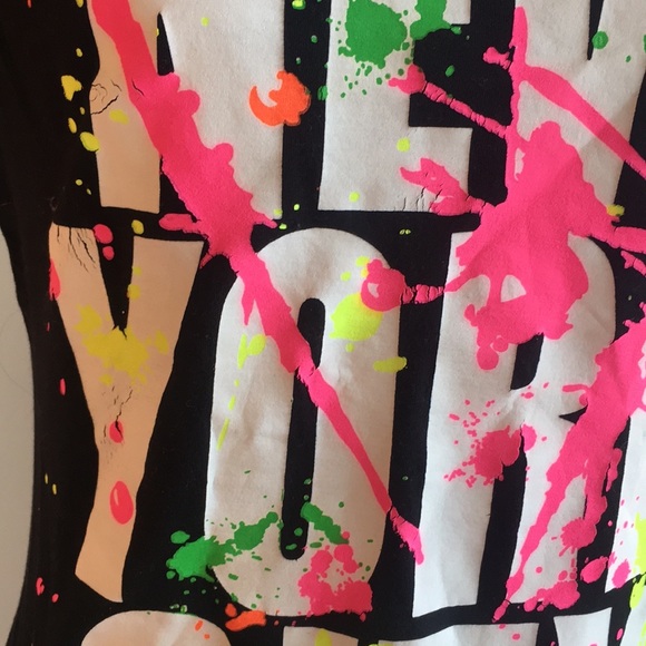 Tops | Nyc New York Splatter Paint Tshirt | Poshmark